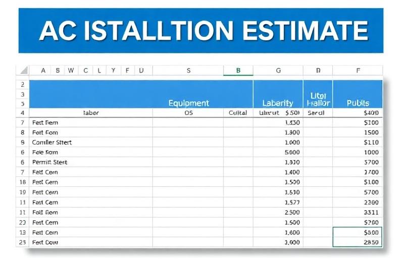 Free HVAC Estimate Templates - Download Excel Instantly | EstimateKit